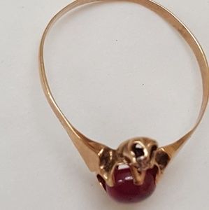 Jewelry | Antique 12k Gold Genuine Ruby Diamond Ring | Poshmark